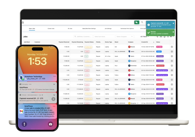 Repair Shop Software for Computer and Mobile Stores | Bytephase